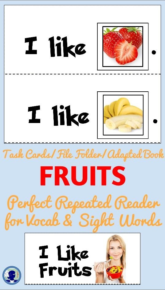Adapted Book- FRUITS from NoodleNook for Task Cards or File Folder in ...