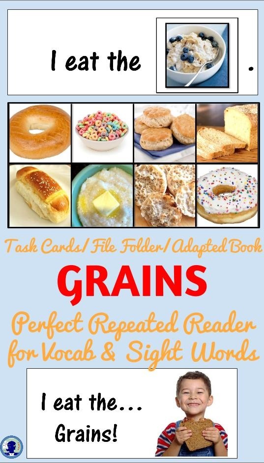 Adapted Book- GRAINS from NoodleNook for Task Cards or File Folder in ...