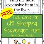 FREE Task Cards for Grocery Scavenger Hunt from NoodleNook- Great for ...