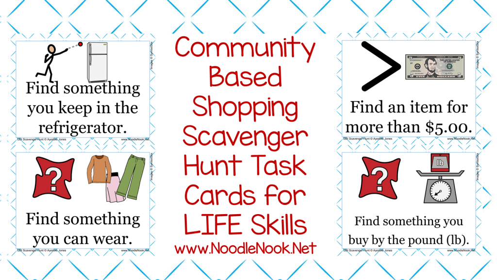 NoodleNookNet- CBI Scavenger Hunt Task Cards in LIFE Skills ...