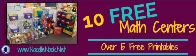 10 Free Math Centers- Printable and Ready to Go! from NoodleNook.Net ...