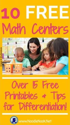 10 Free Math Centers- Printable and Ready to Go! from NoodleNook.Net ...
