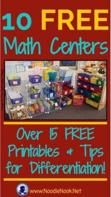 10 Free Math Centers- Printable and Ready to Go! from NoodleNook.Net ...