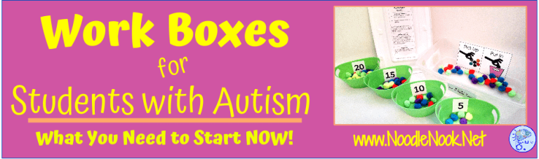 Work Boxes in Autism Classrooms- TEACCH Work System | NoodleNook