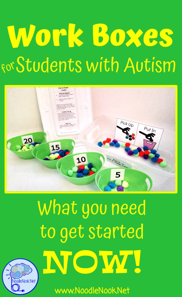 Work Boxes in Autism Classrooms- TEACCH Work System | NoodleNook