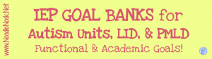 IEP Goal Bank for Autism, LID, PMLD- 7 Unique Banks | NoodleNook.Net