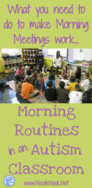 Morning Routines in Autism Classrooms - NoodleNook.Net