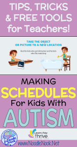 Making Schedules for Kids with Autism with Infographic | NoodleNook.Net