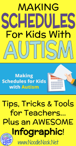 Making Schedules for Kids with Autism with Infographic | NoodleNook.Net