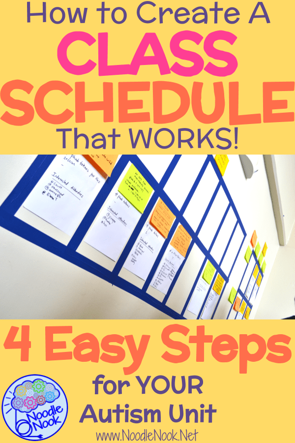 Autism Classroom Schedule How To in 4 Steps | NoodleNook.Net