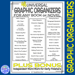 Graphic Organizers for Any Book | NoodleNook.Net