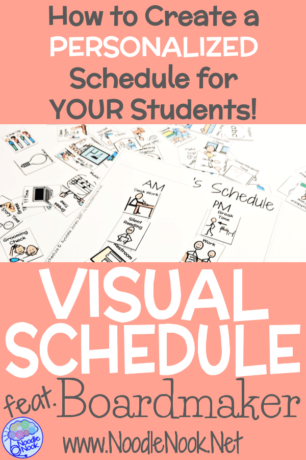 Personalized Visual Schedule for SpEd. and Autism Units | Noodle Nook