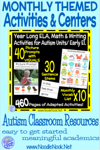 Autism Classroom Resources - Year Long Activities for Students in SpEd