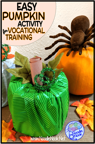 Easy Pumpkin Craft for Vocational Training in Autism Unit | Noodle Nook
