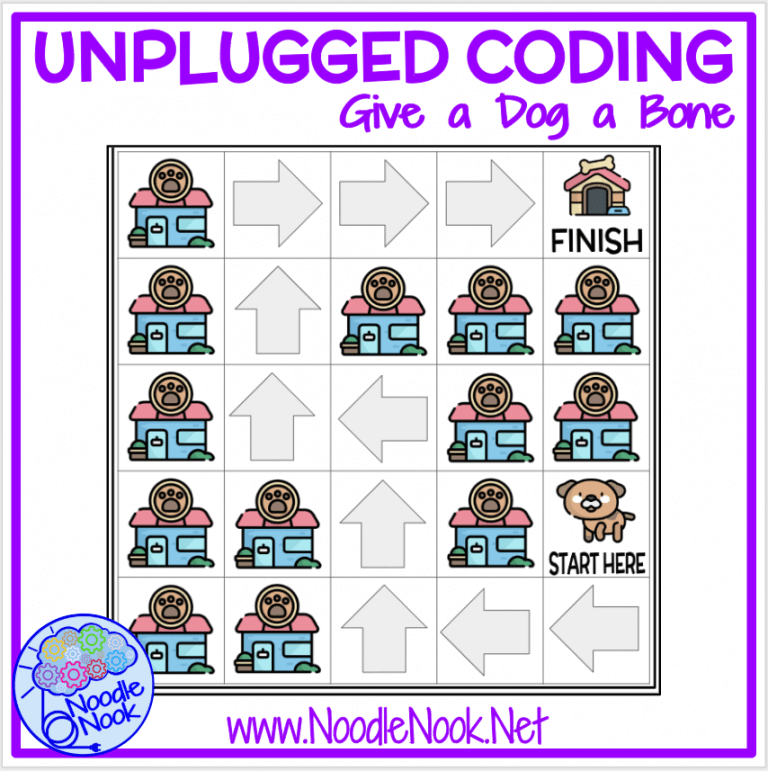 Unplugged Coding- Give a Dog a Bone- A Leveled Activity to Support ALL ...