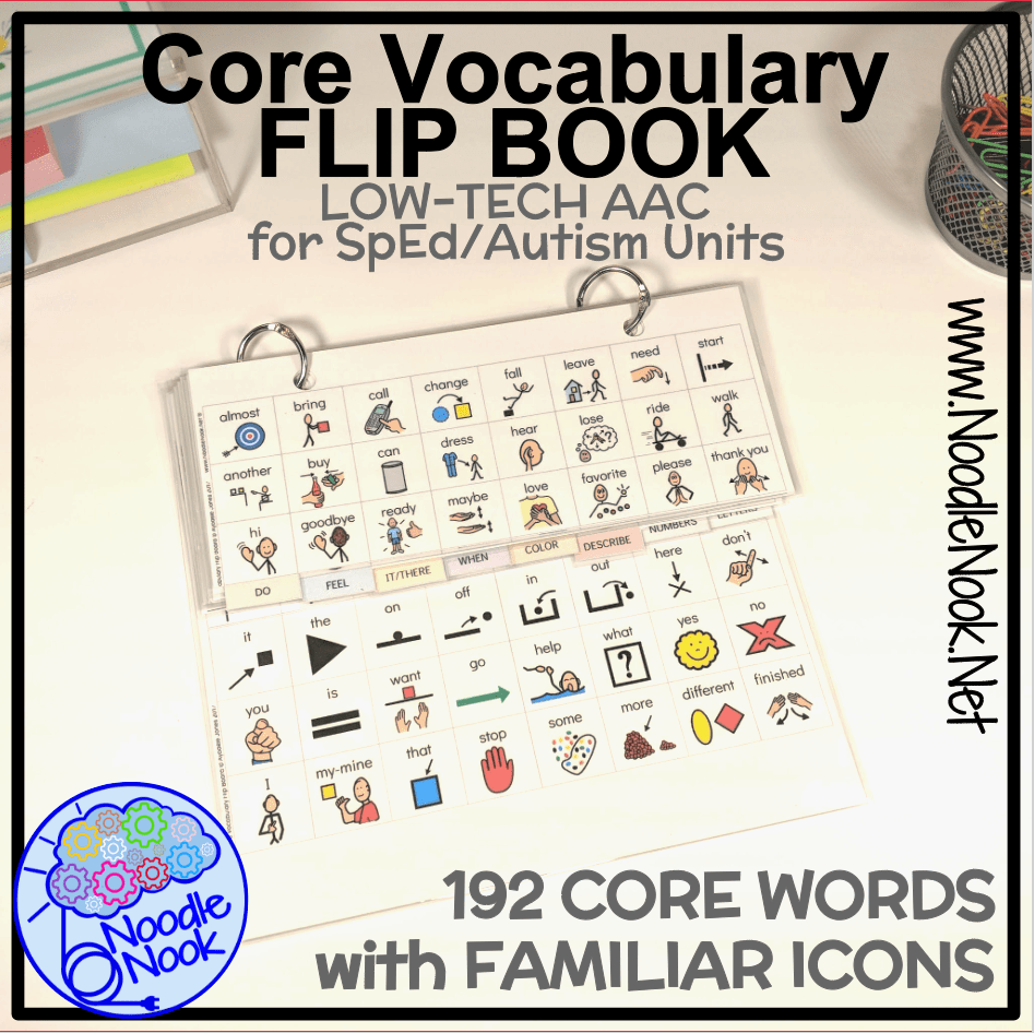 Core Vocabulary Flip Book- AAC for Emergent Users in SpEd and Autism ...
