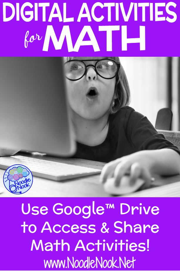 Digital Activities for Math- Share with Google™ Drive |NoodleNook