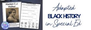 Adapted Black History Activities for Special Ed -Leveled Too