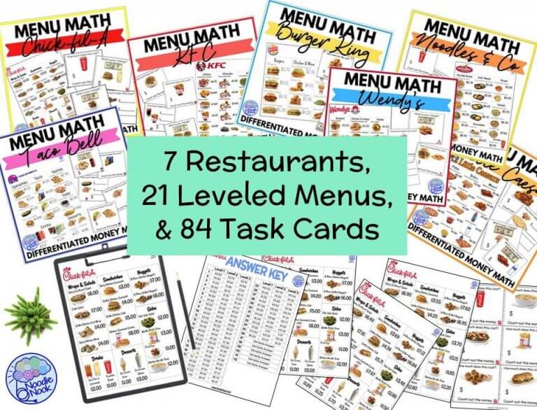 Fast Food Menu Math Activity (Perfect Math Center) | Make Math Fun!