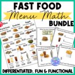 Fast Food Menu Math Activities for Special Education
