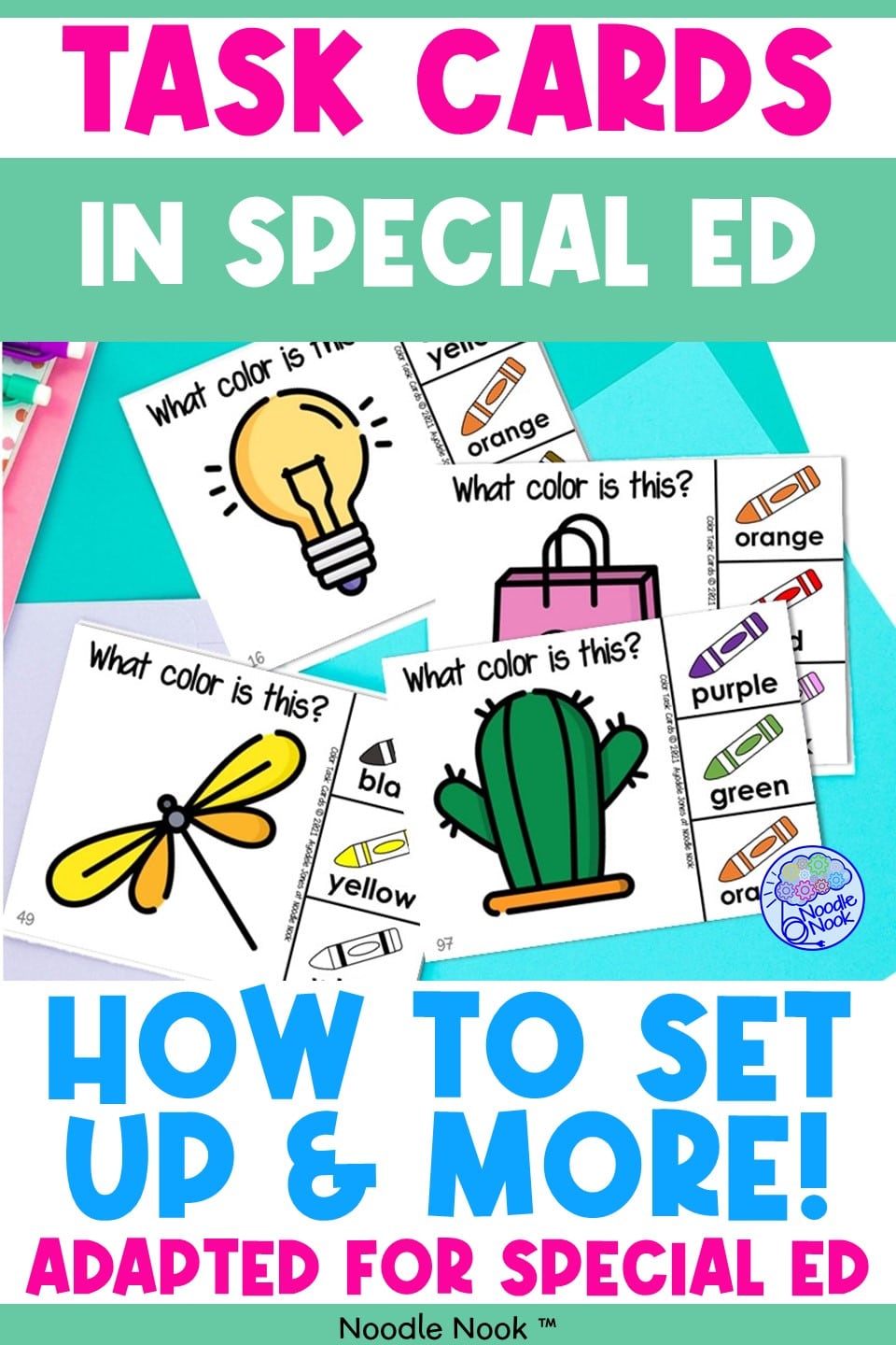 Task Cards for Special Education (Ideas & Free Cards)