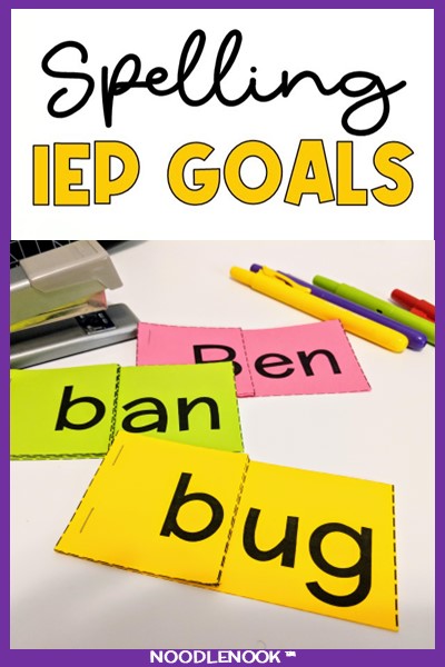 Spelling IEP Goals (Idea and Goal Bank for Writing Support)