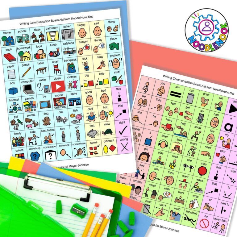 Free Communication Boards Autism | Noodle Nook